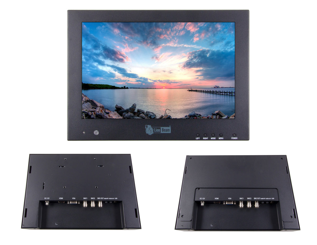 LIONBEAM | Monitor 10"" LED Surface Black HDMI,VGA,BNC W/Remote Contro ...